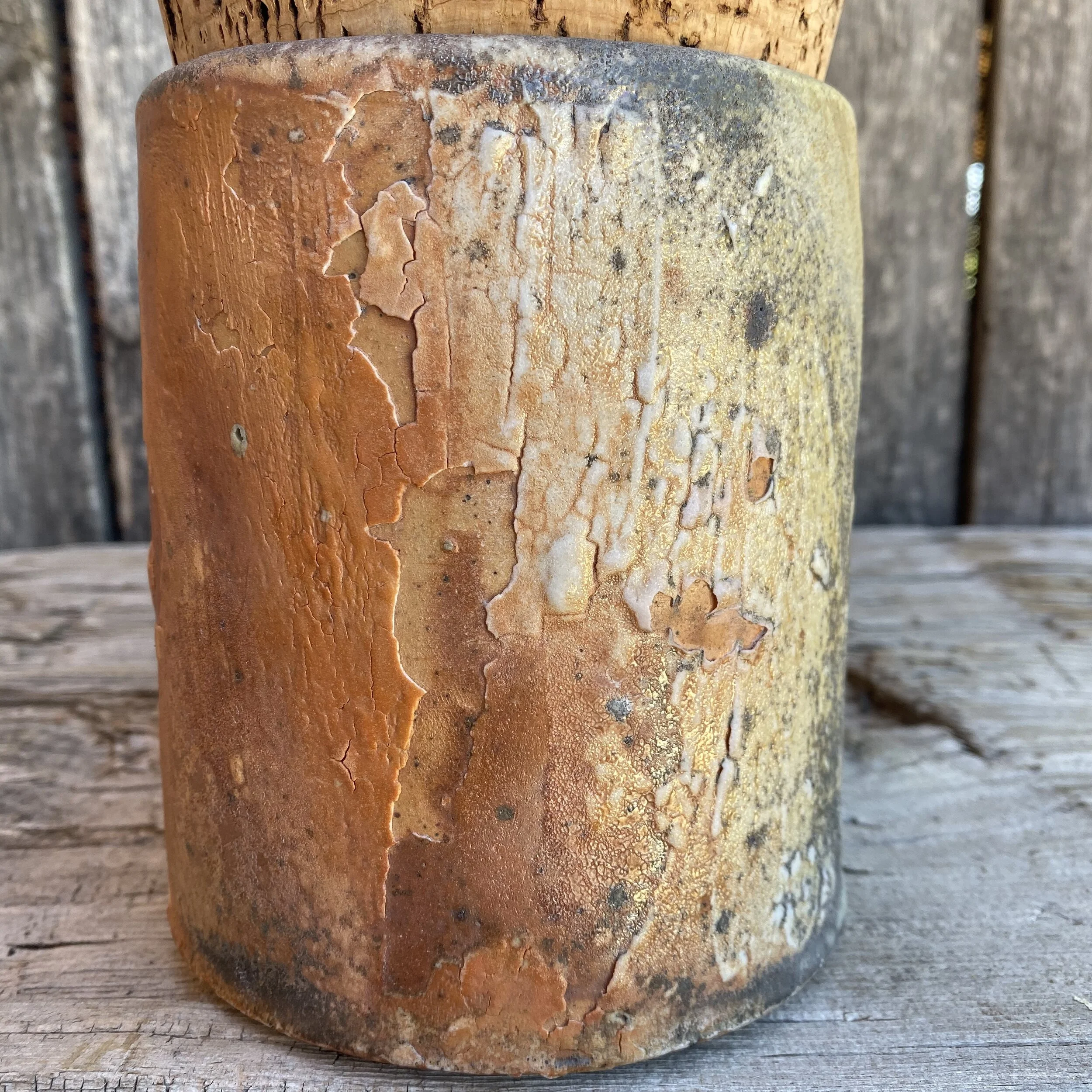 Small Lidded Cylinder Vase 6.5x4.5x4.5 — Logan Wannamaker Pottery