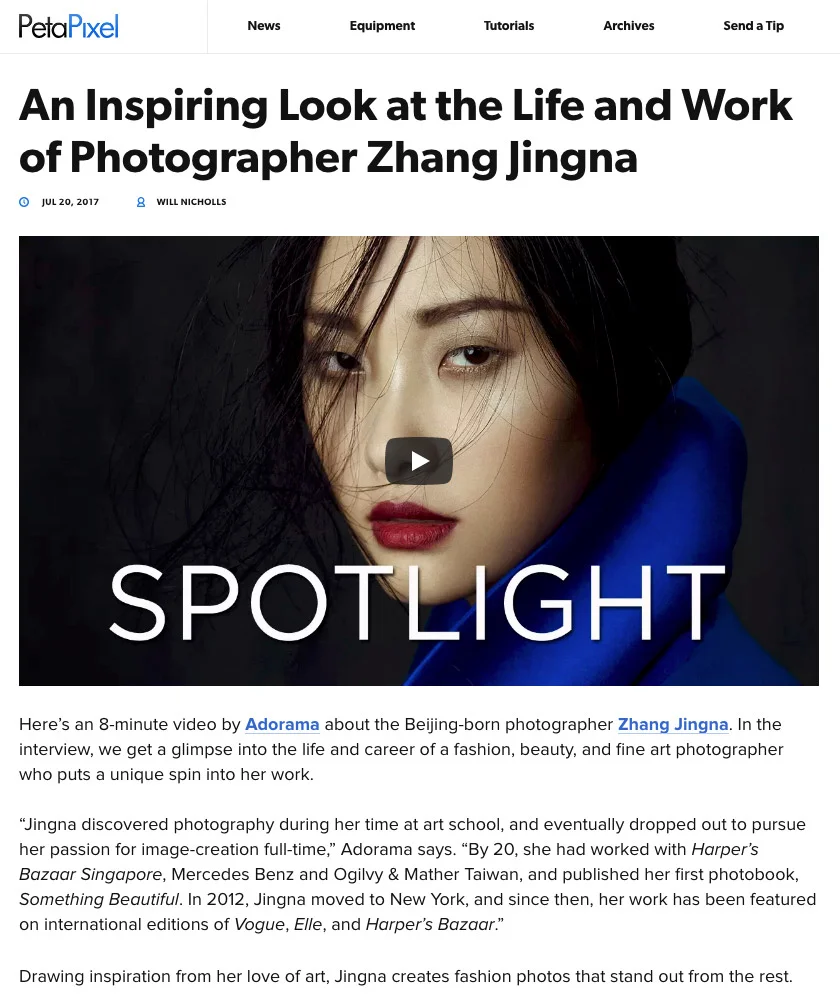 Jingna Zhang Fashion, Fine Art & Beauty Photography – Press ...