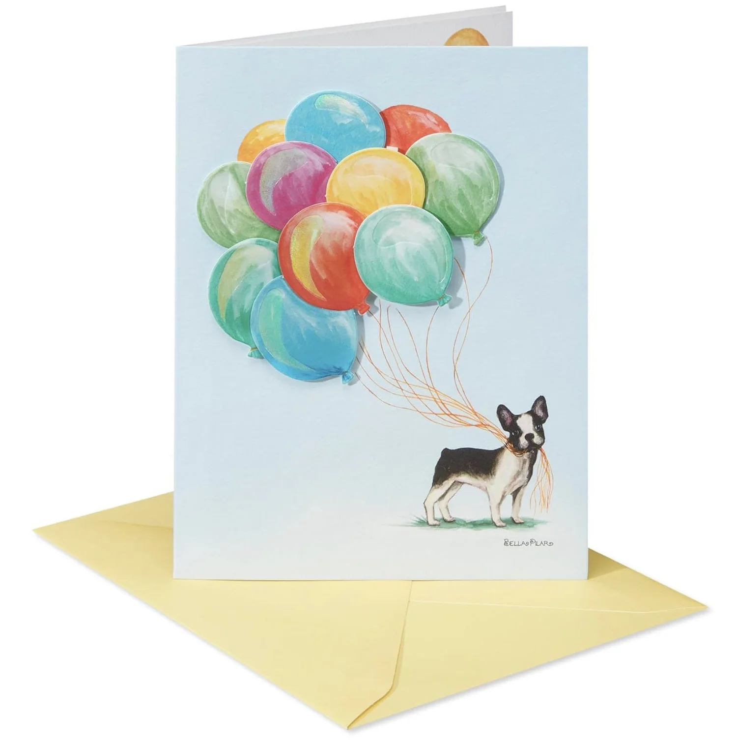 Papyrus: pup with balloons card — Bella Pilar