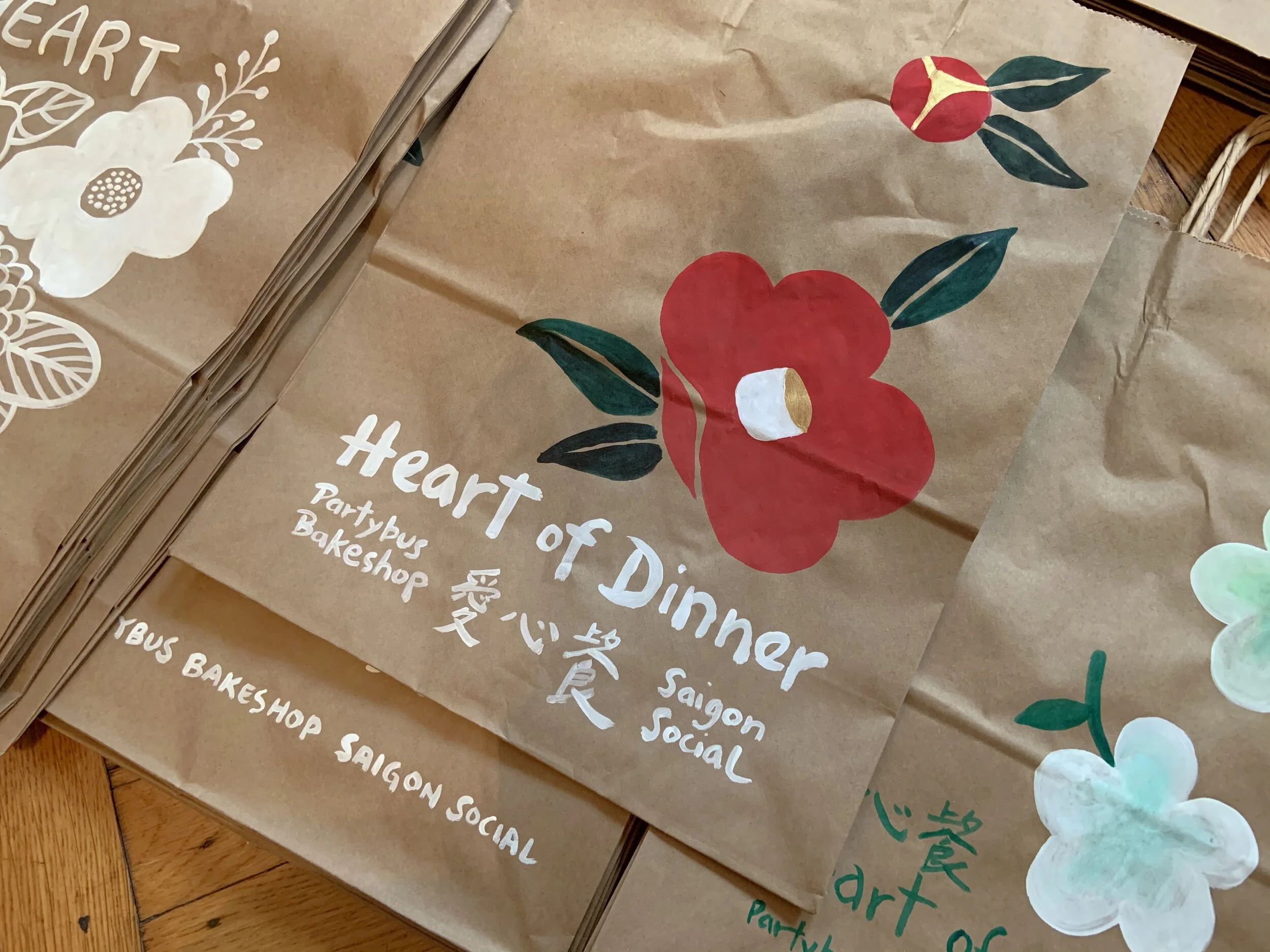 Heart of Dinner Painted Paper Bags (II) :: You + Nah :: DIY Crafts Design