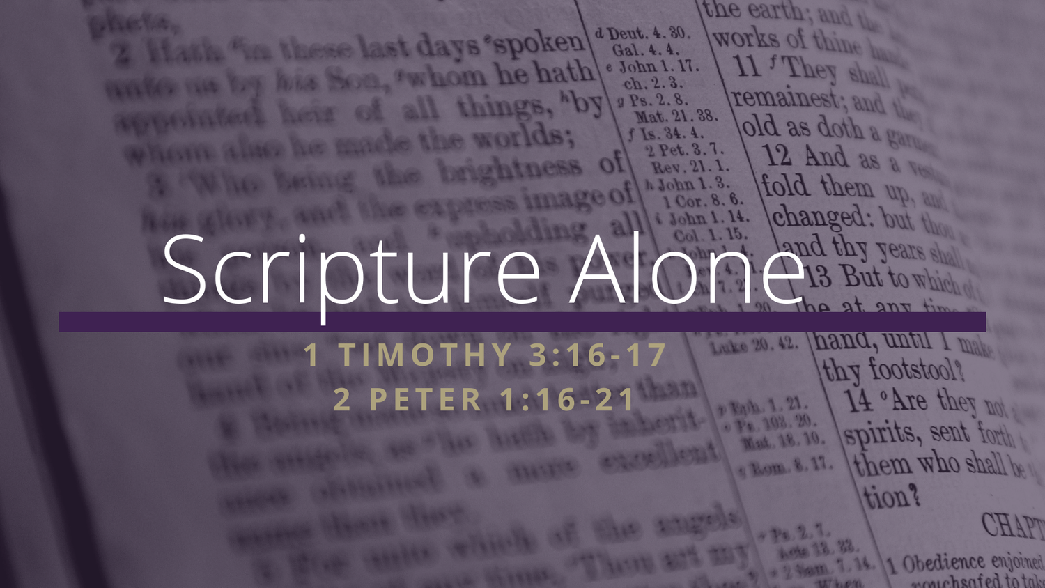 Scripture Alone — Restoration Church