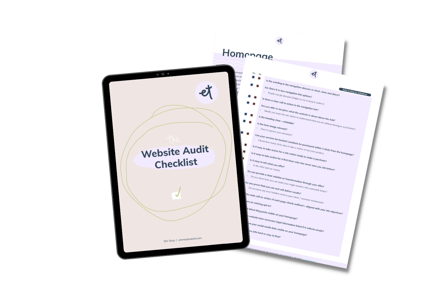 Website Audit Checklist — Emma Tamaoki