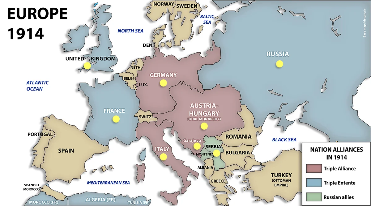 First World War Map: World War 1 Map Europe – JKEI