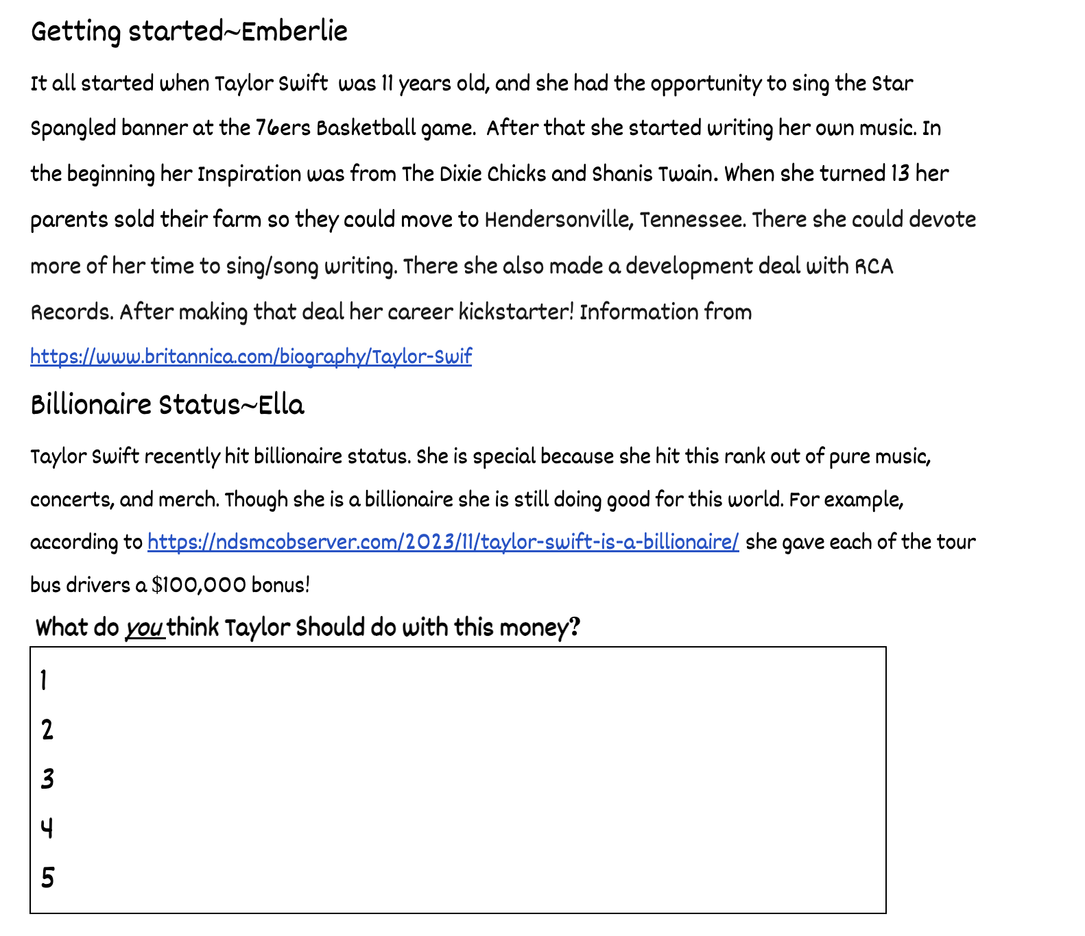 It's All About Taylor Swift by Quinn Foster, Emberlie Malcos, Edna ...