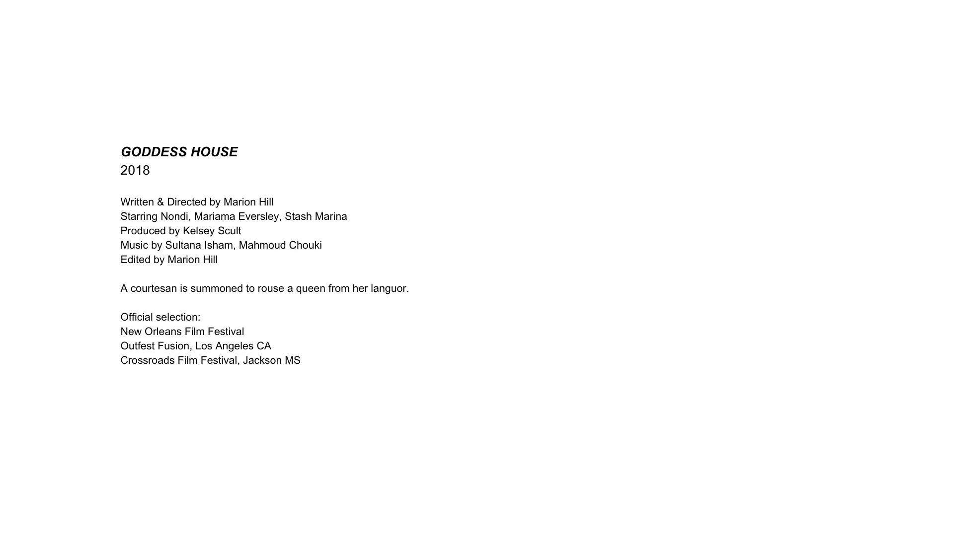 Goddess House — Kelsey Scult