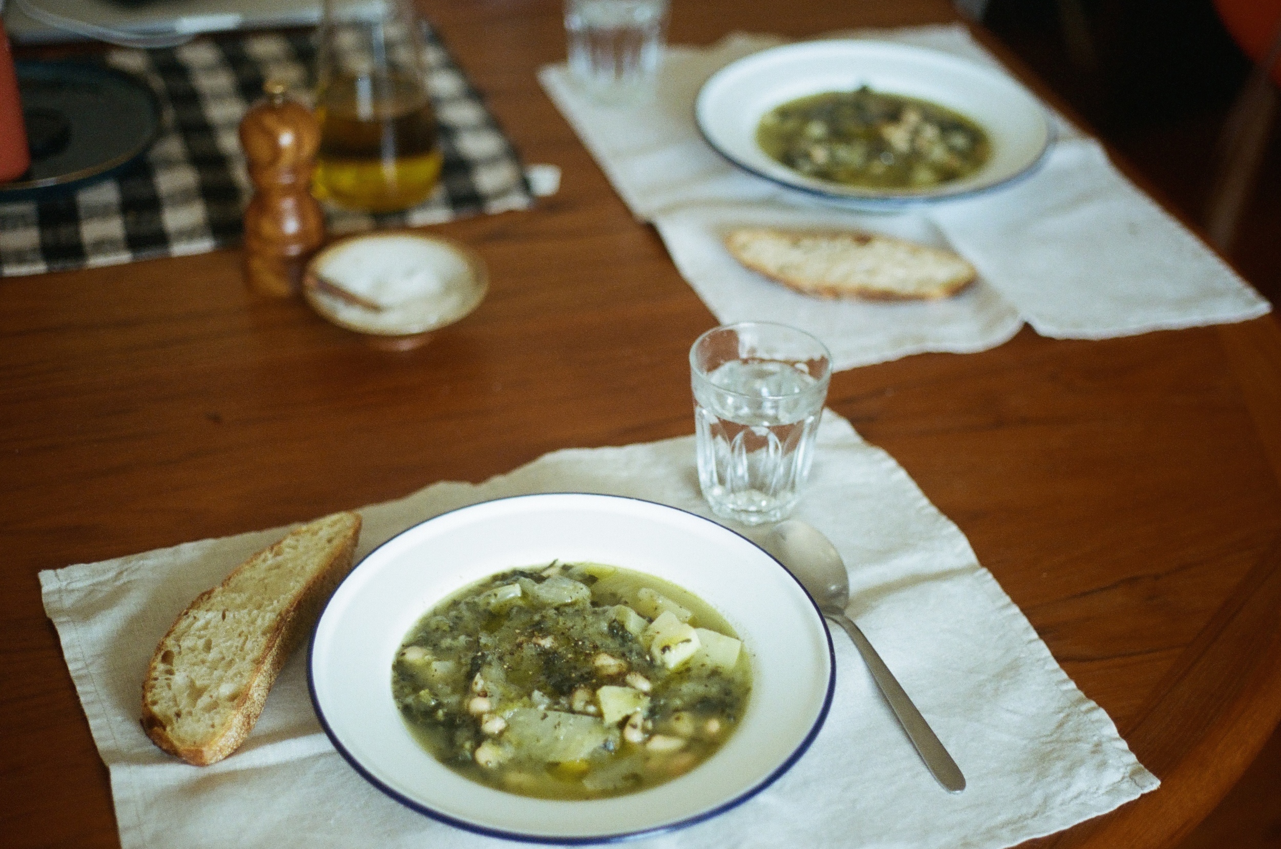Leek, Potato, Cavolo Nero & Cannellini bean soup — Maria Snell
