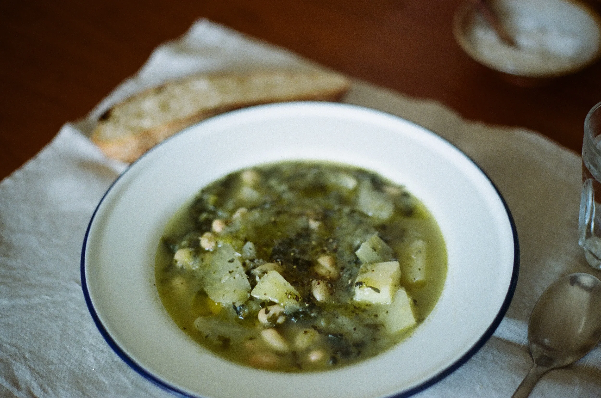 Leek, Potato, Cavolo Nero & Cannellini bean soup — Maria Snell