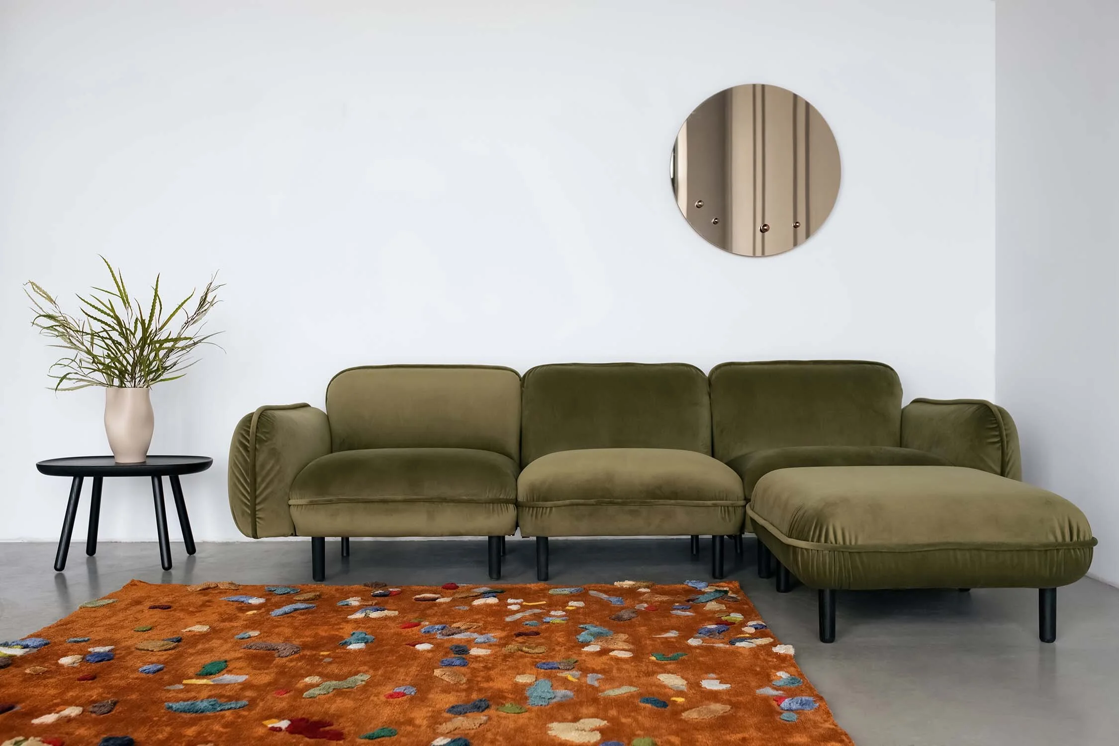 Bean Modular Sofa | Velvet Sectional Couch | EMKO