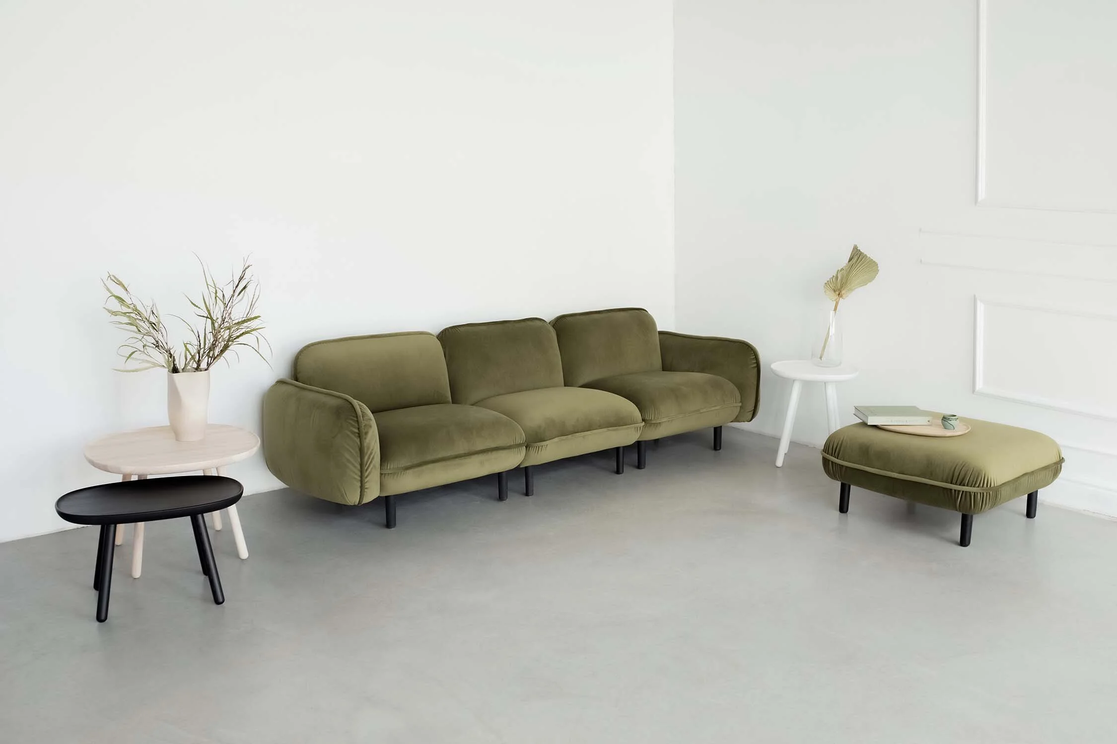 Bean Modular Sofa | Velvet Sectional Couch | EMKO