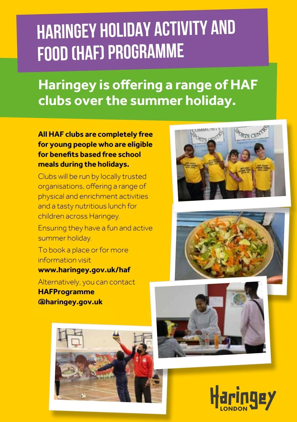HAF Programme over the summer holidays — Earlsmead Primary School