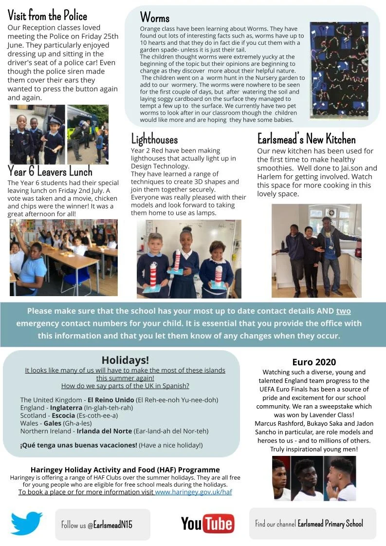 Our July Newsletter — Earlsmead Primary School
