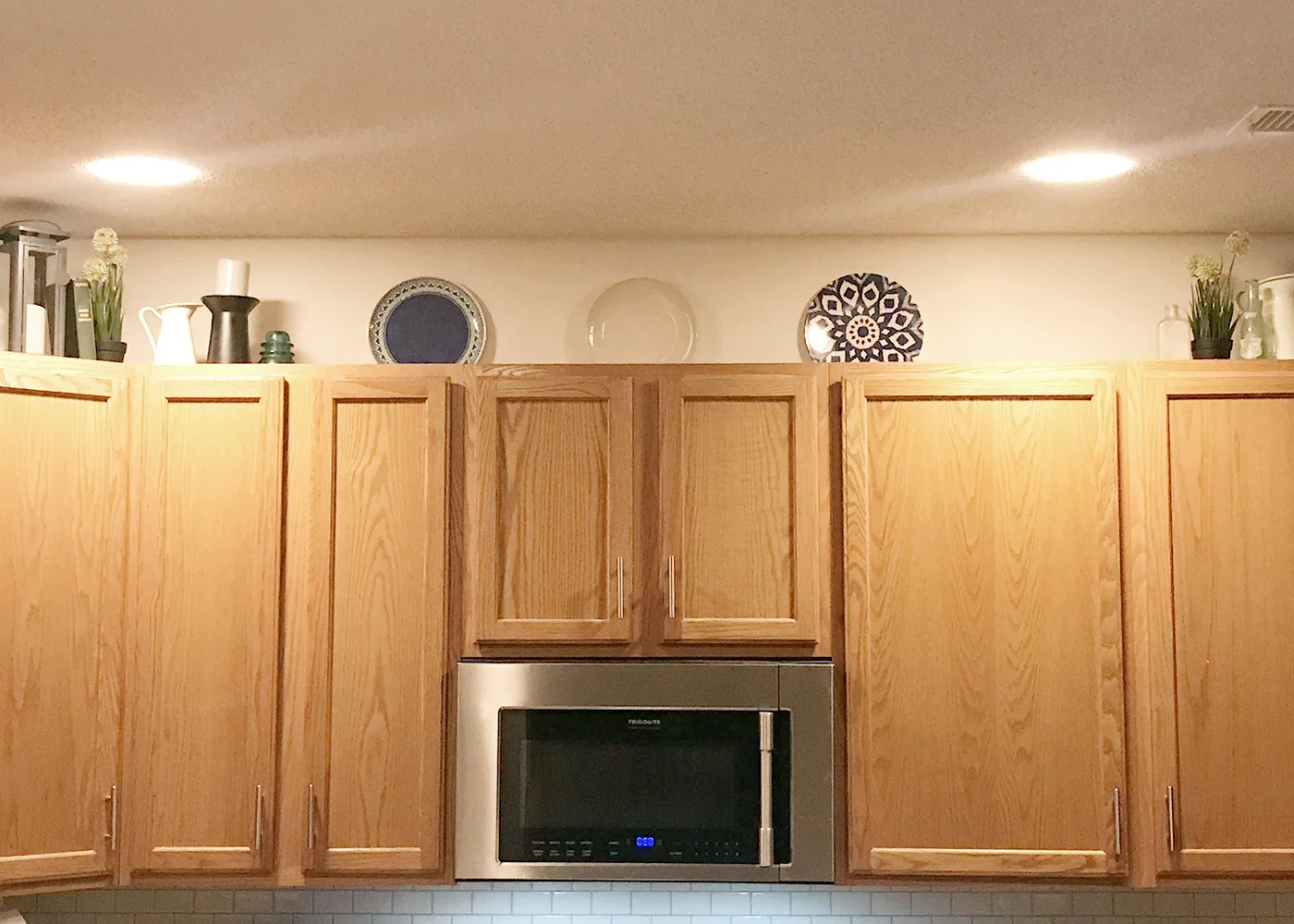 Decorating Over Kitchen Cabinets for Under $60 — Tag & Tibby Design