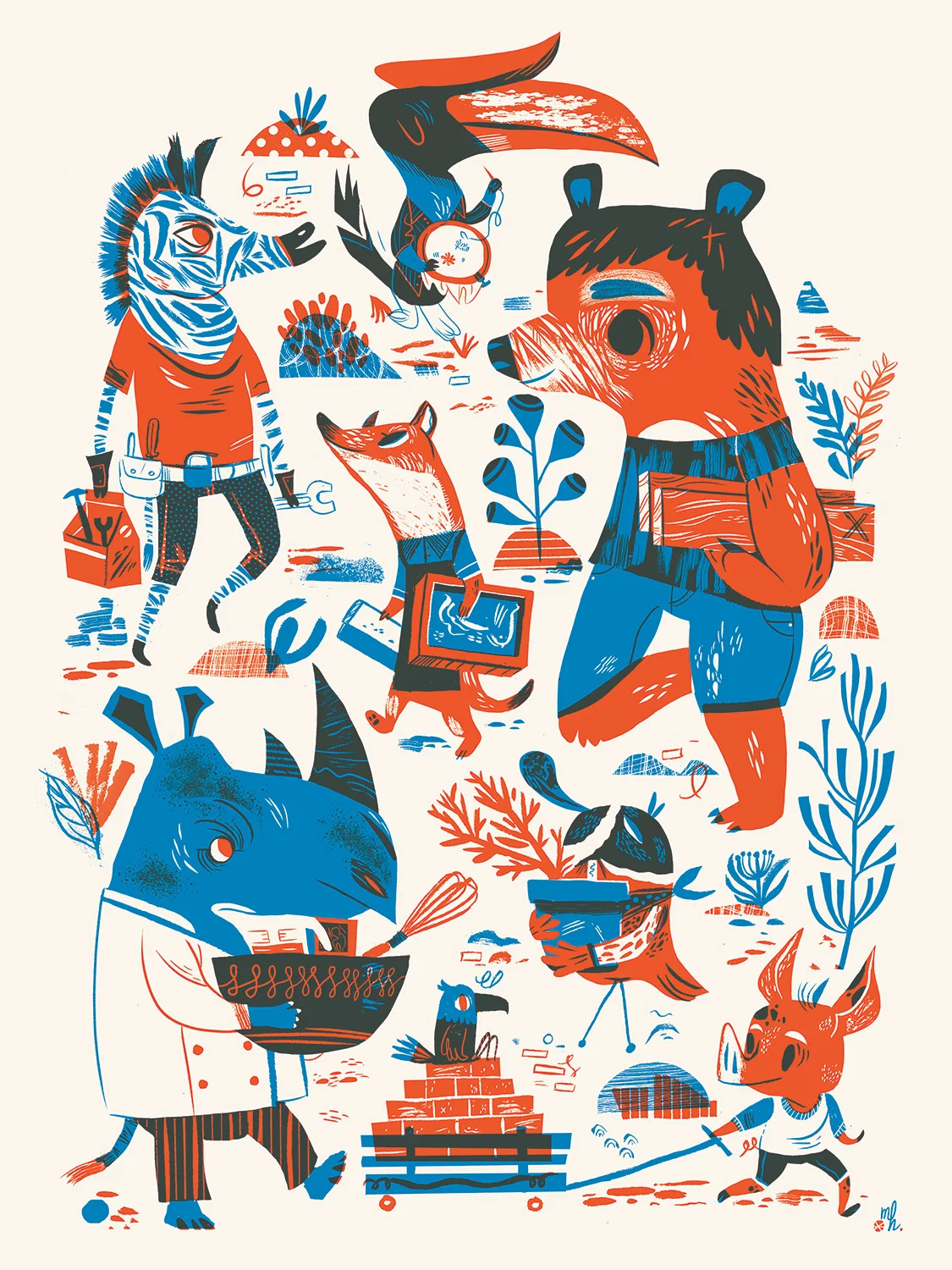 Limited Color — Meg Hunt-- Illustrations with Character.