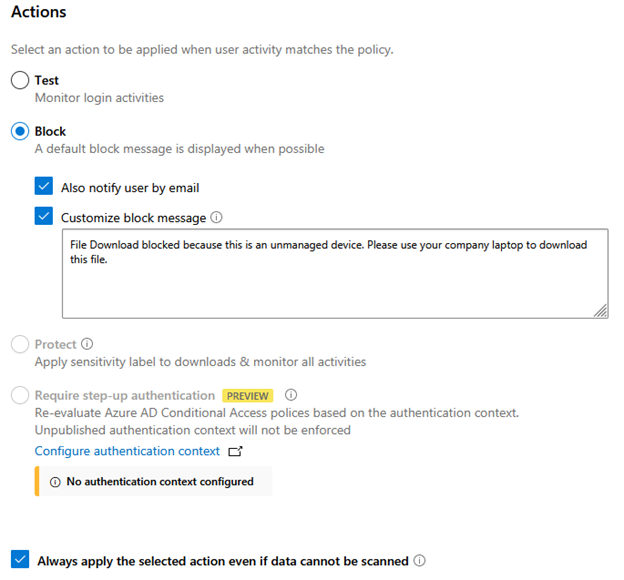 Using Microsoft Defender for Cloud Apps to limit file downloads to ...