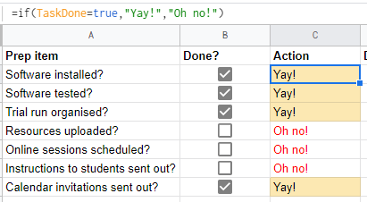 How teachers can use the tick box in Google Sheets — ICT & Computing in Education