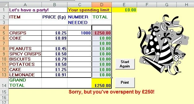 Introducing kids to programming via a spreadsheet sweet shop — ICT ...