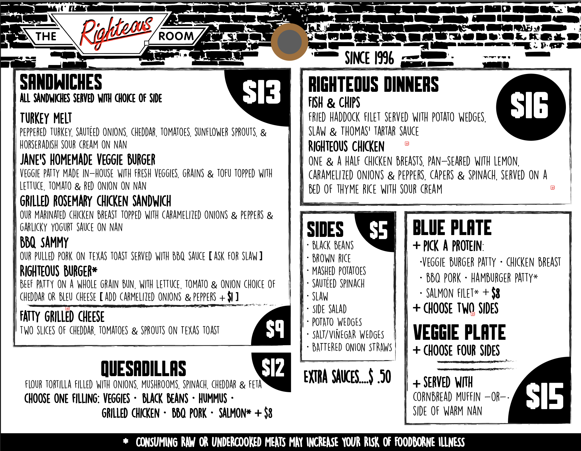 Menu — The Righteous Room