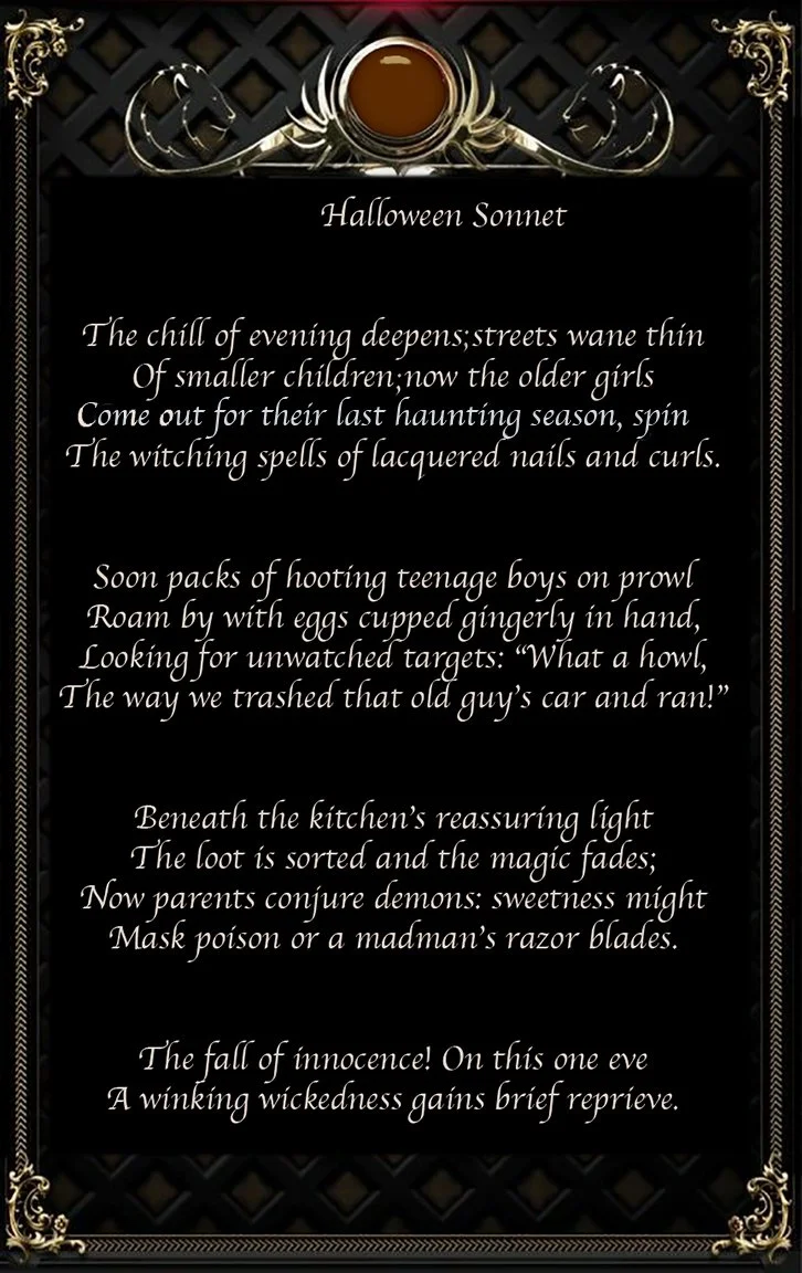 Halloween Sonnet — Ideas
