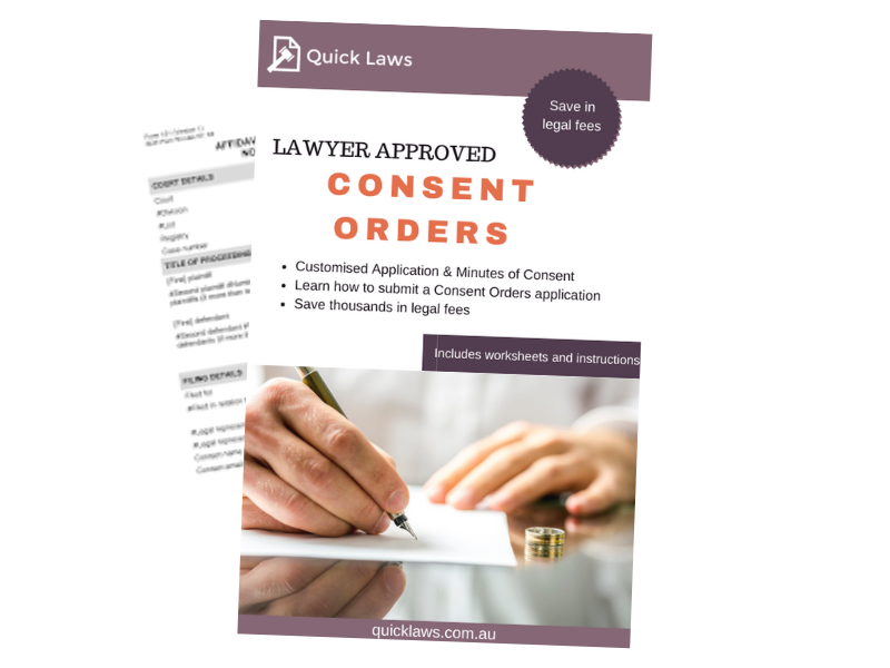 Family Law Consent Orders Kit | Quick Laws