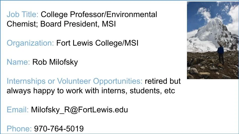 Careers Collage — Mountain Studies Institute