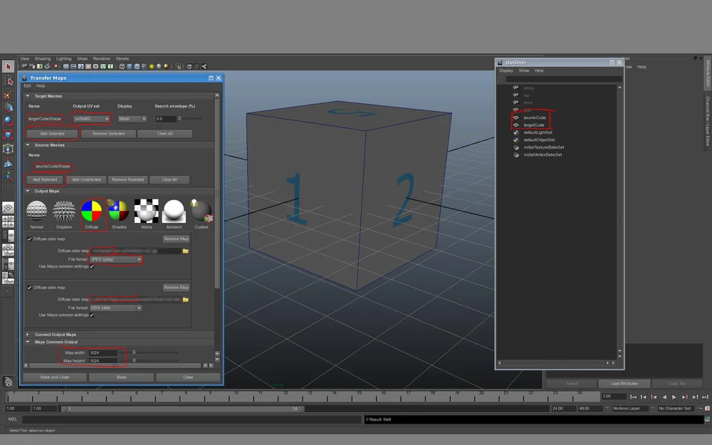 Baking between UV sets in Maya — xuan prada