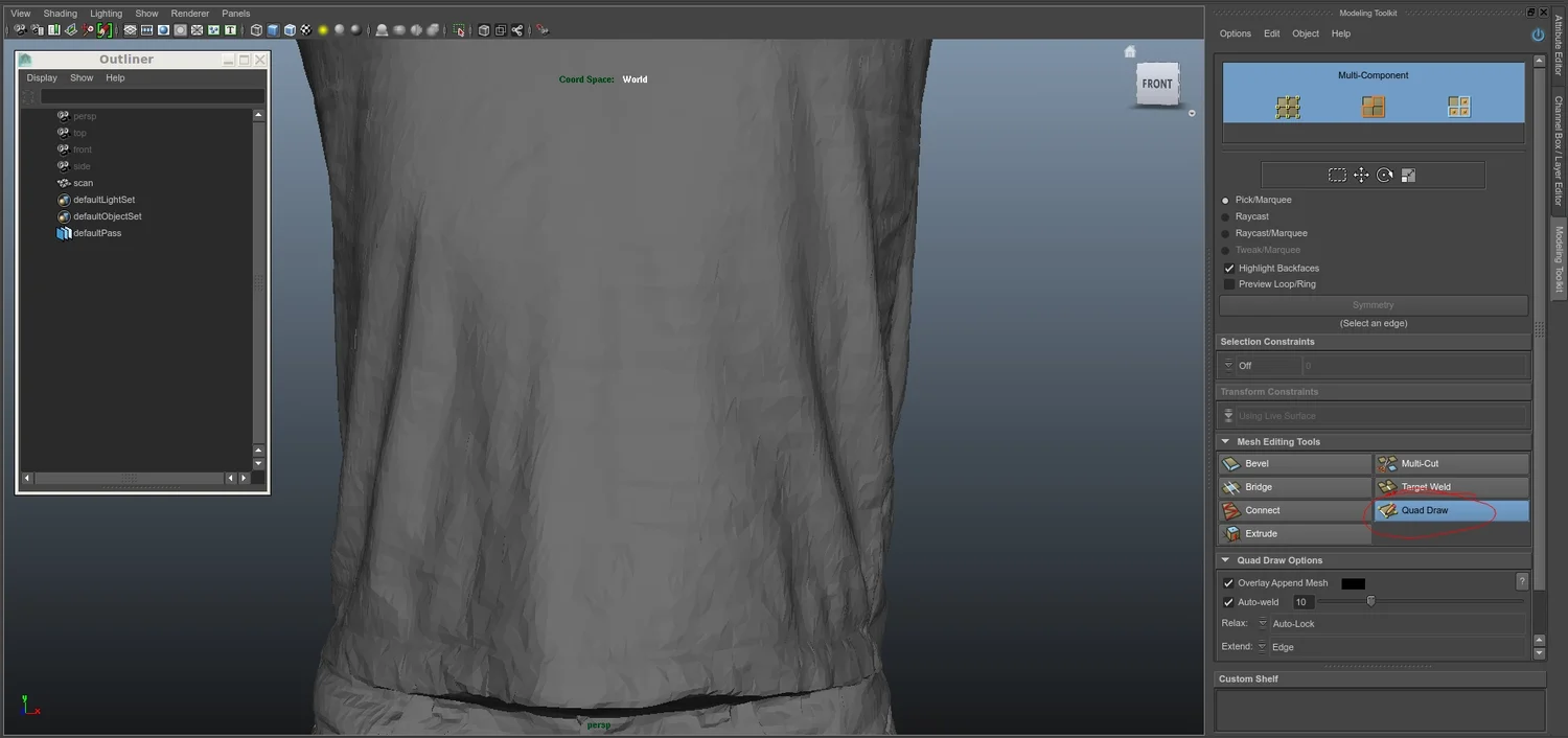 Retopology tools in Maya 2014 — xuan prada