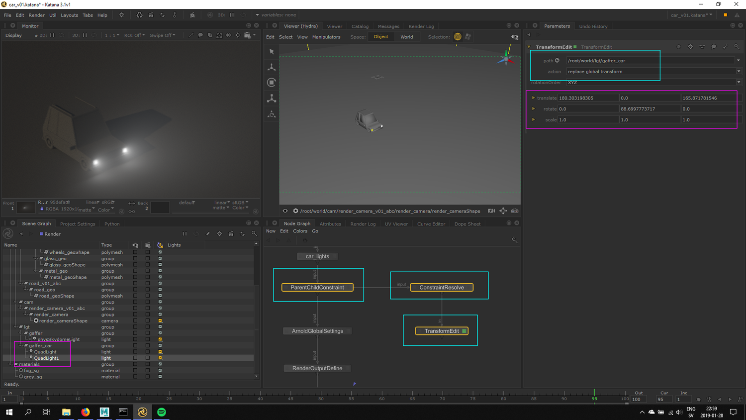 Katana, constraint lights to an alembic geometry — xuan prada