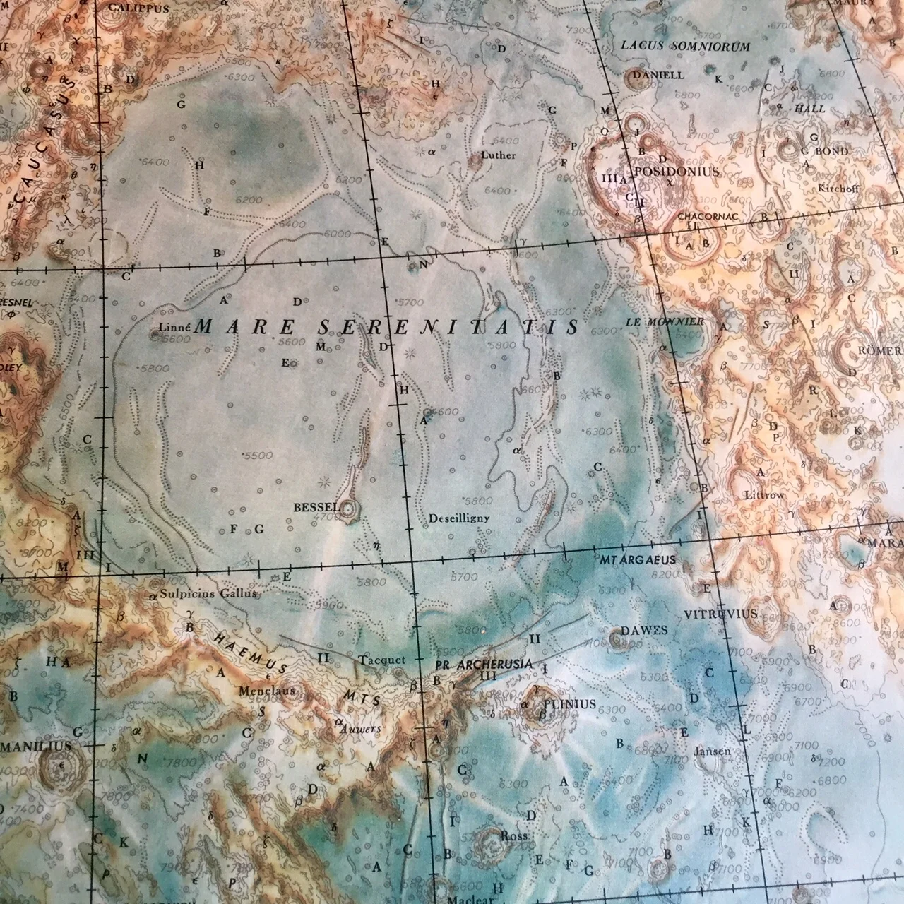 Huge Topographic Lunar Maps; 1964 — Omniterrum