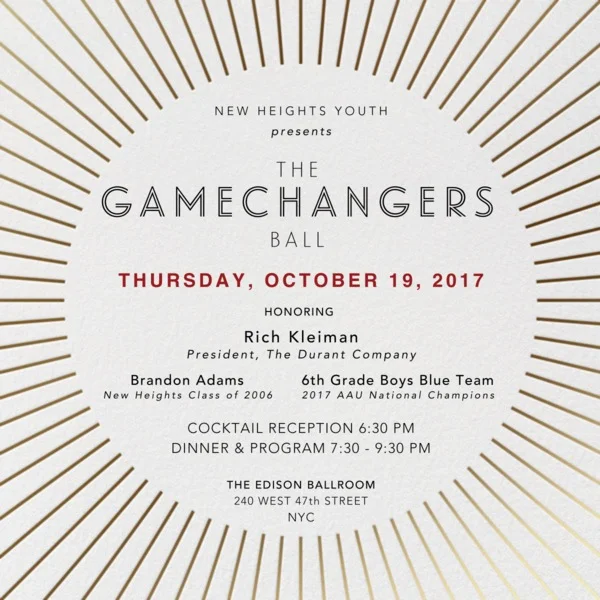 1st GameChangers Ball — New Heights Youth, Inc.
