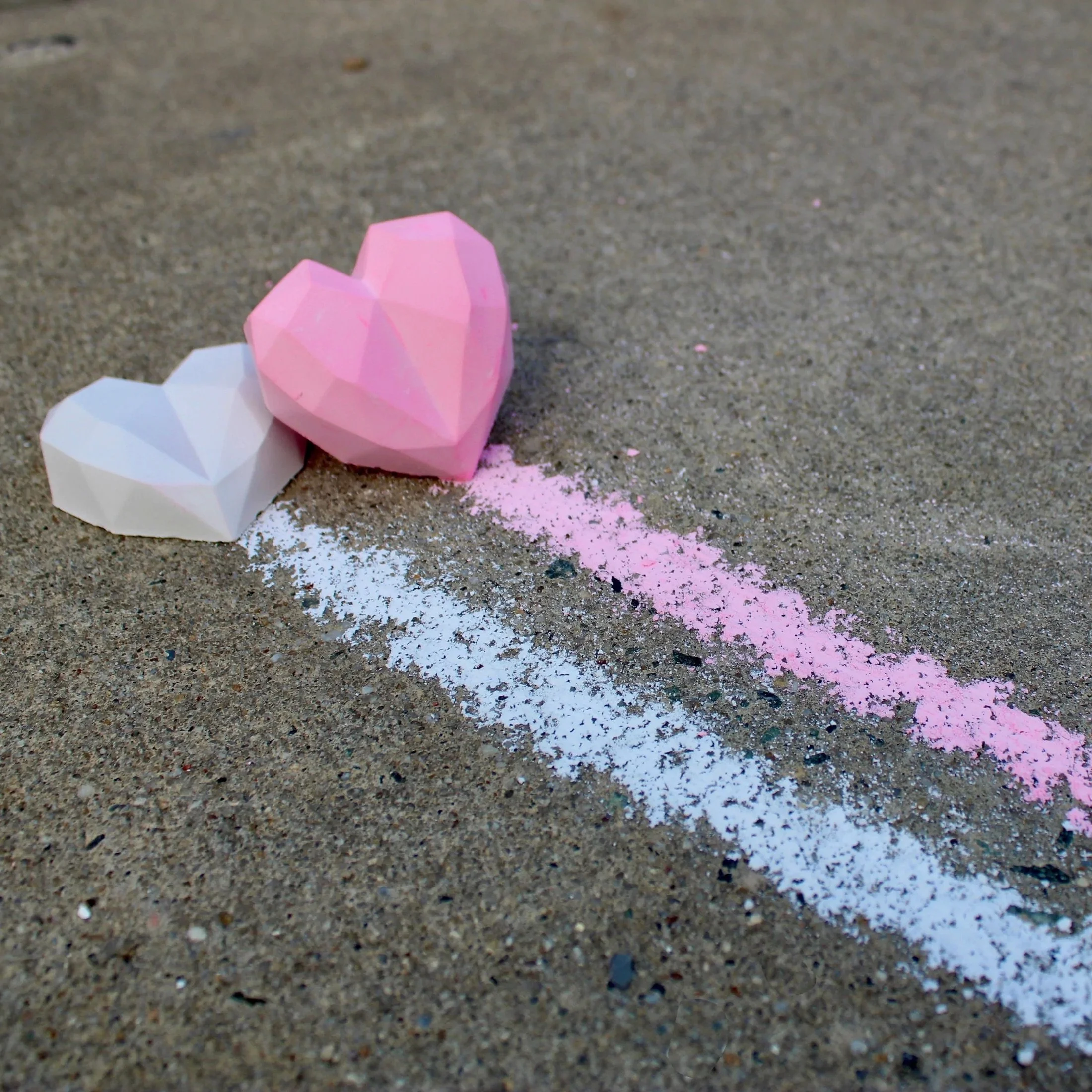 Pink Chalk Heart