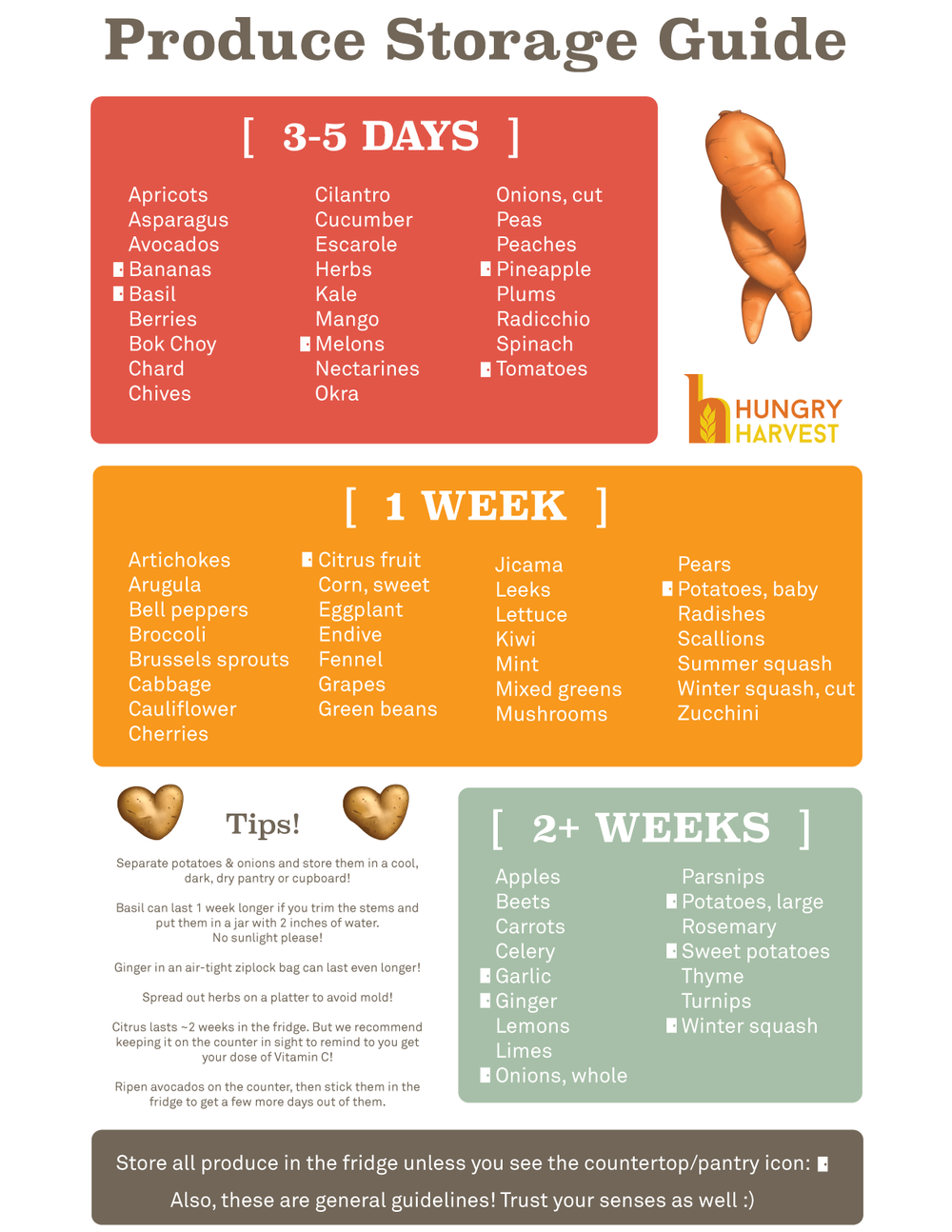 Produce Storage Guide — Hungry Harvest