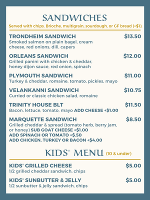 Menu — Trinity House Café & Market