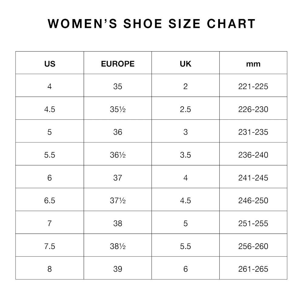 Shoe Size Conversion — PLEIADES
