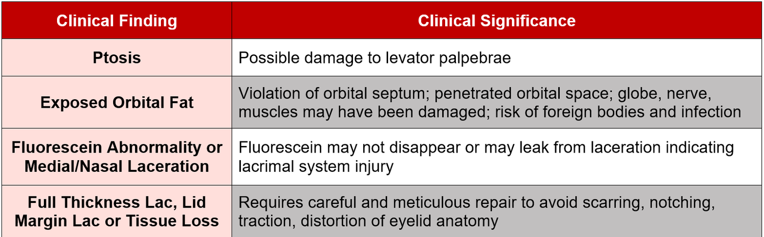 Minor Care Series: Eyelid Lacerations — Taming the SRU