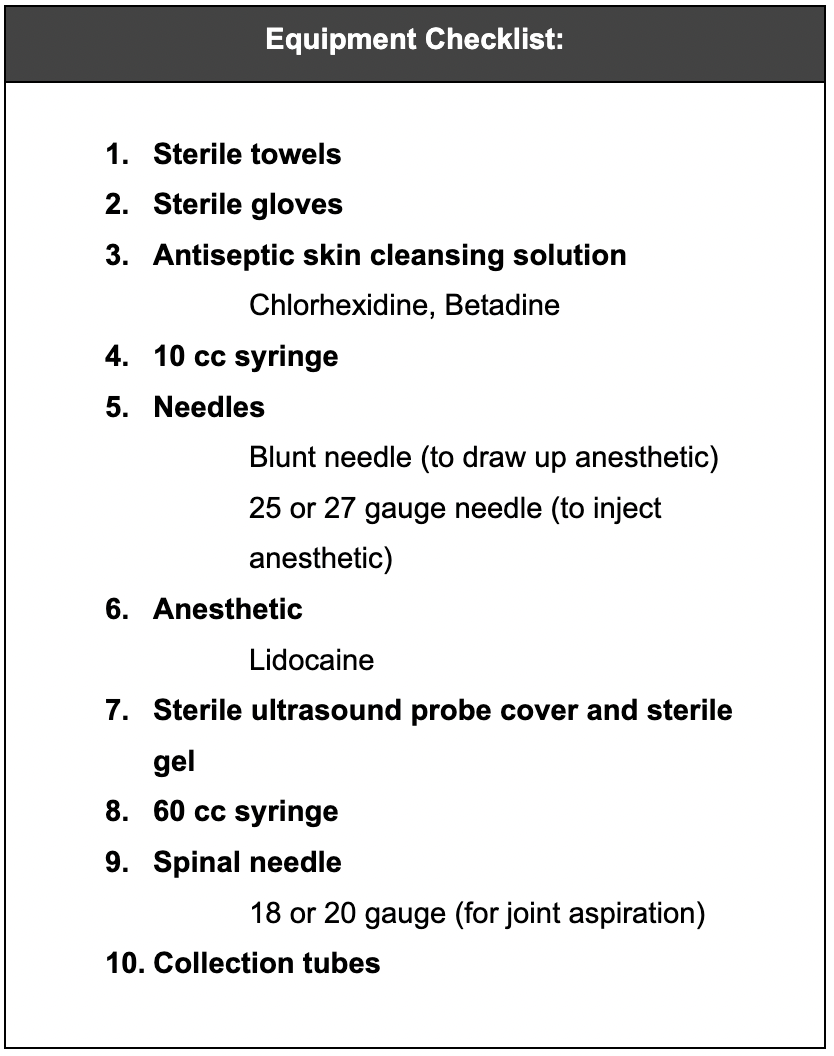 Mastering Minor Care: Knee Arthrocentesis — Taming the SRU