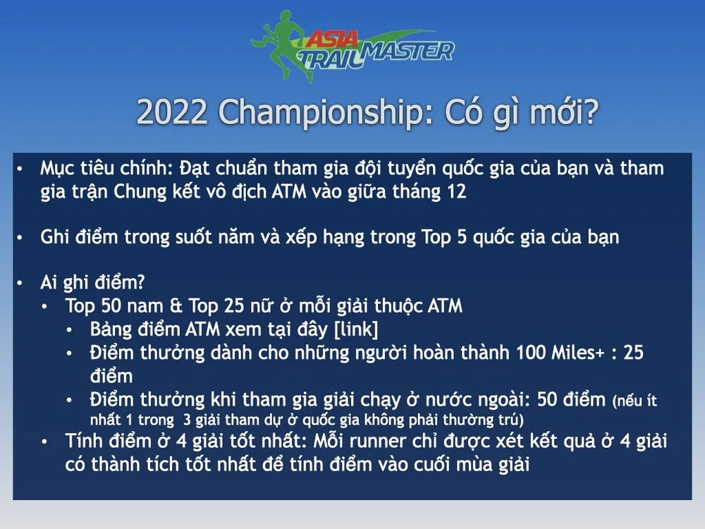 ATM Points System — Asia Trail Master