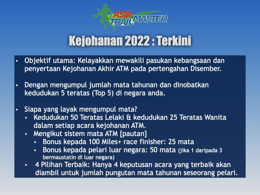 ATM Points System — Asia Trail Master