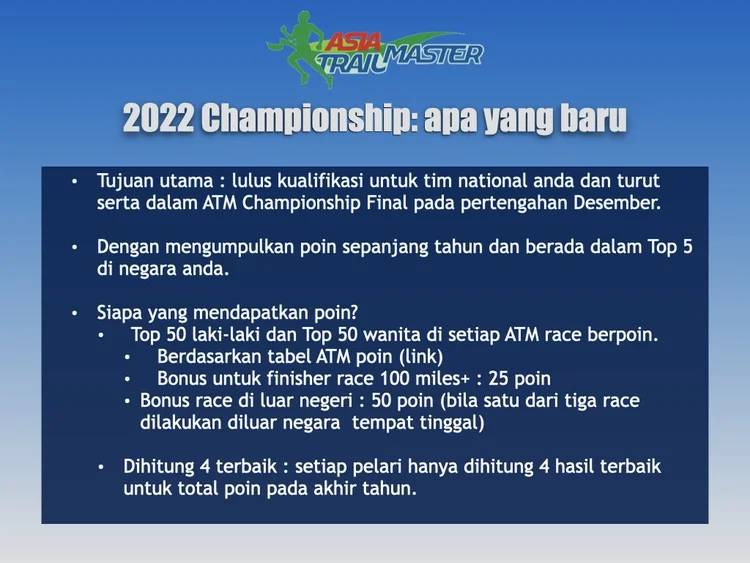 ATM Points System — Asia Trail Master