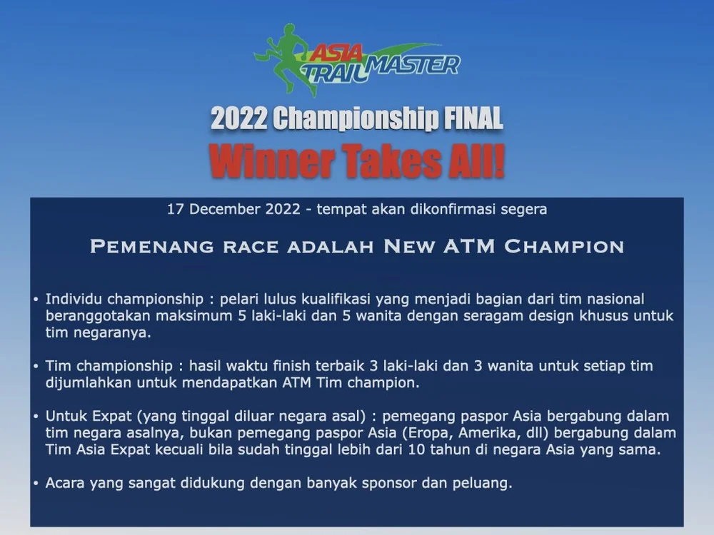 ATM Points System — Asia Trail Master