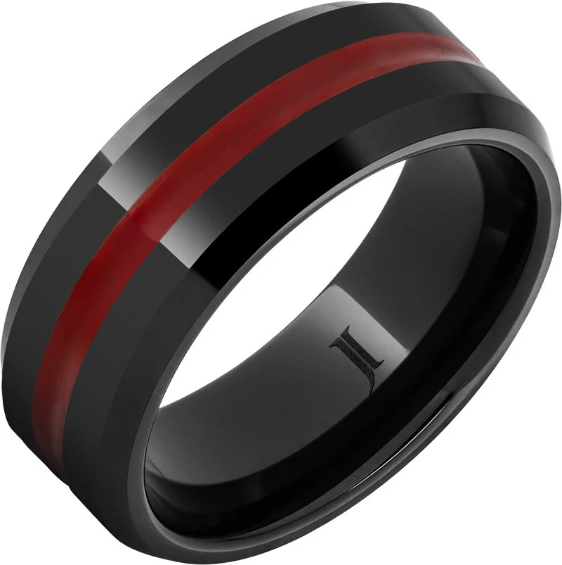 Red Diamond Black Ring