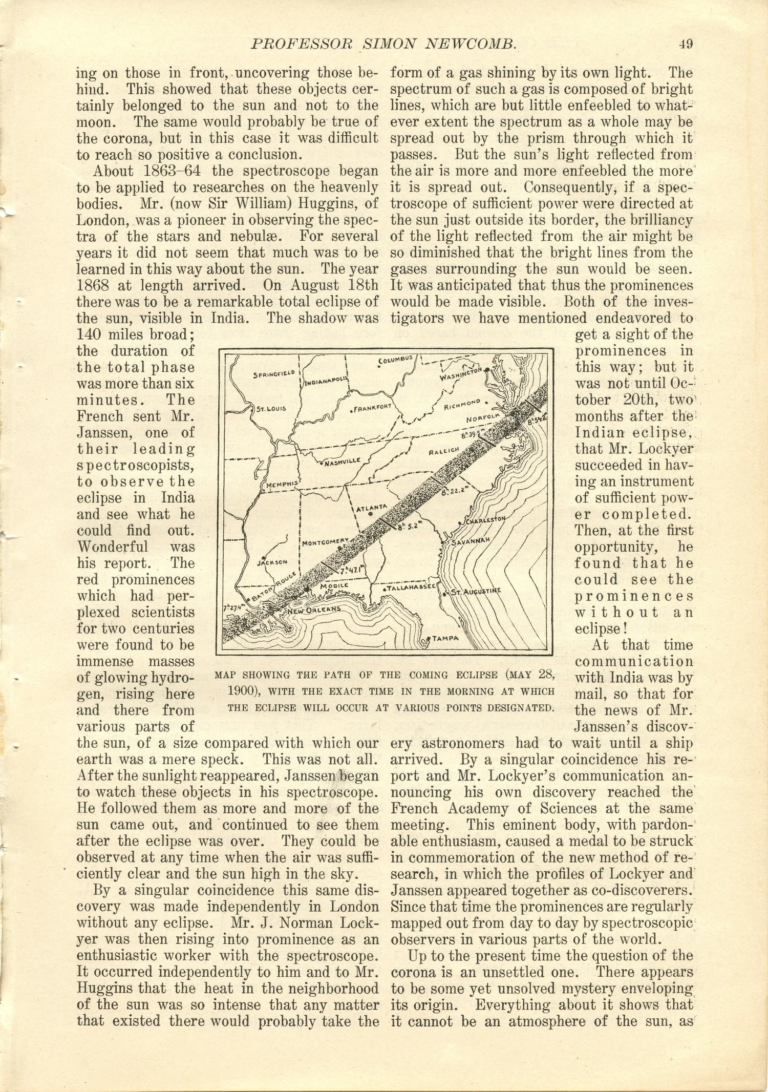 19th century — Great American Eclipse