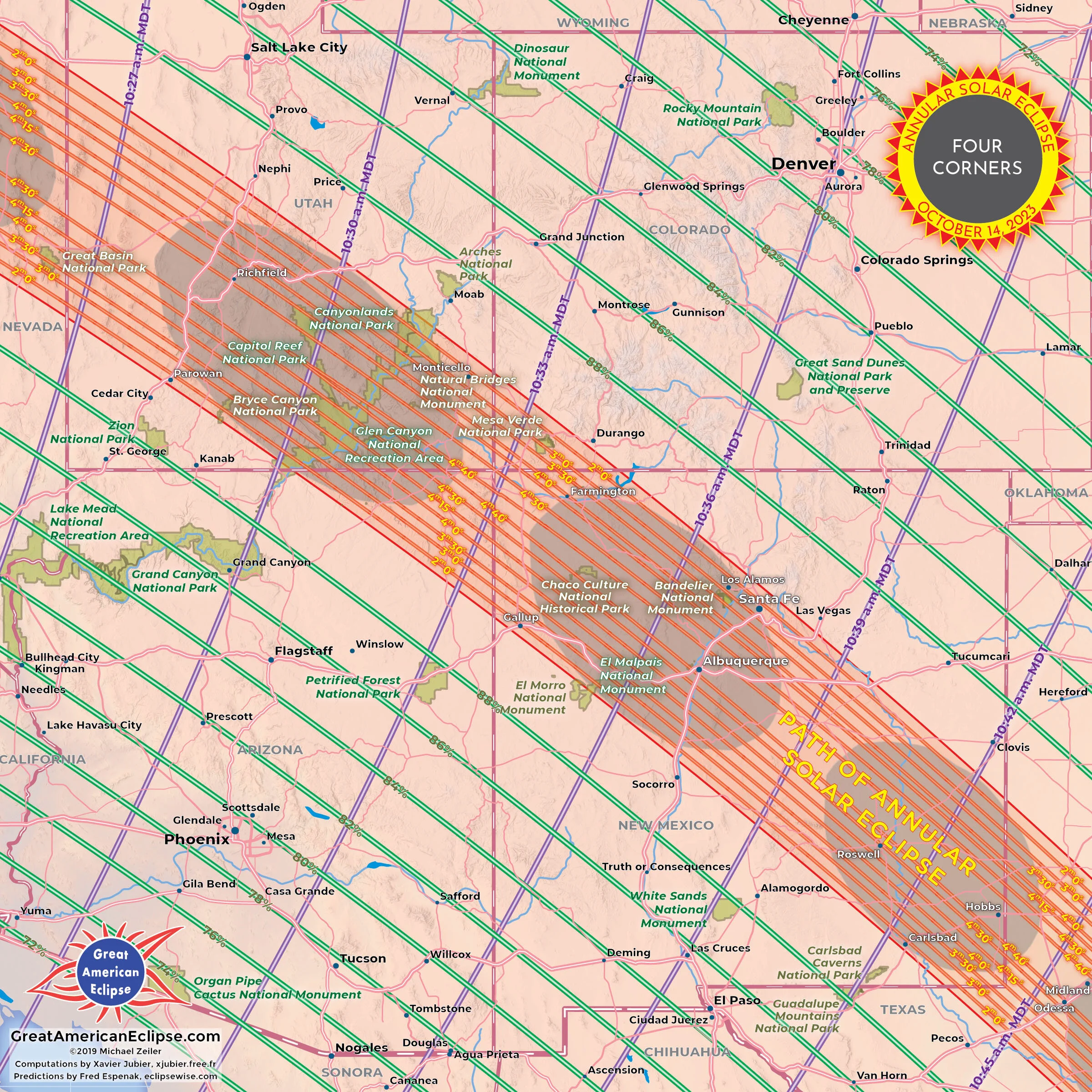 October 14, 2023 Annular Solar Eclipse — Great American Eclipse