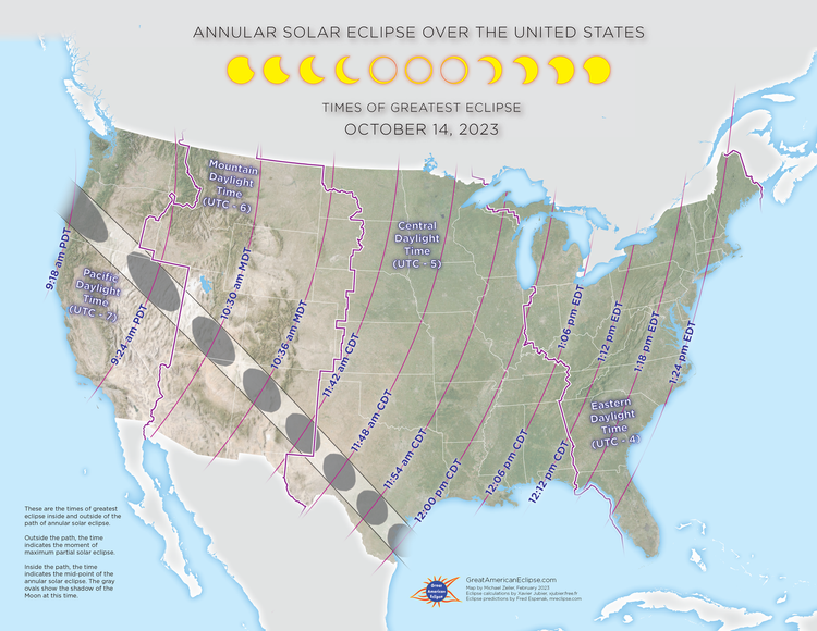 October 14, 2023 Annular Solar Eclipse — Great American Eclipse