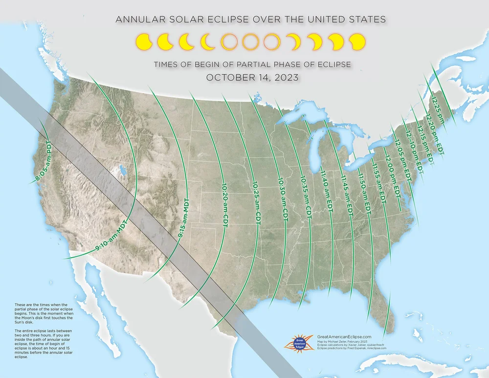 October 14, 2023 Annular Solar Eclipse — Great American Eclipse
