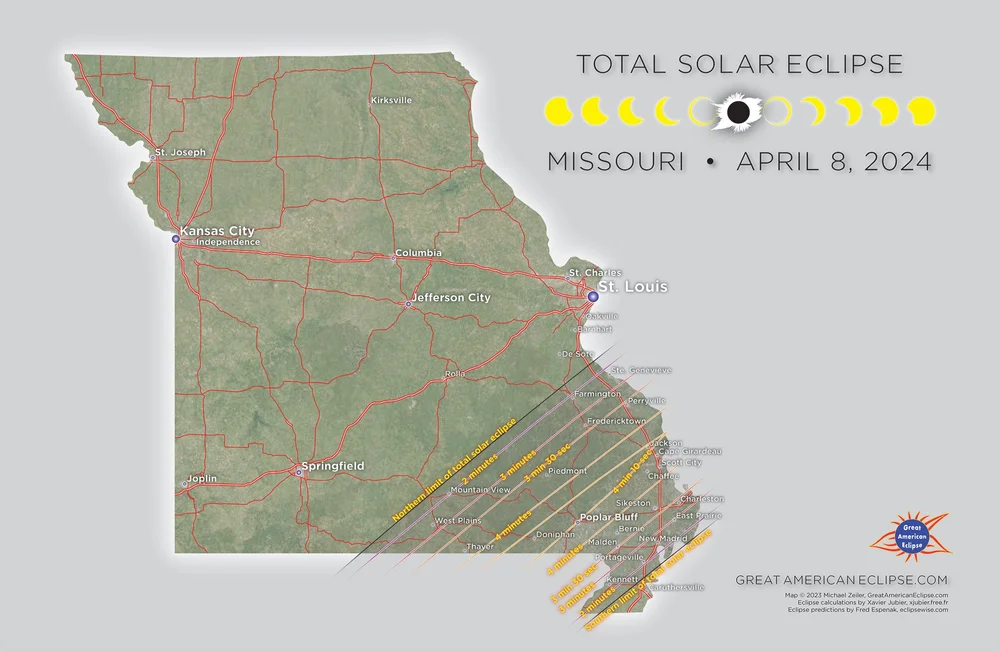 Total Solar Eclipse April 8, 2024 over the US — Great American Eclipse