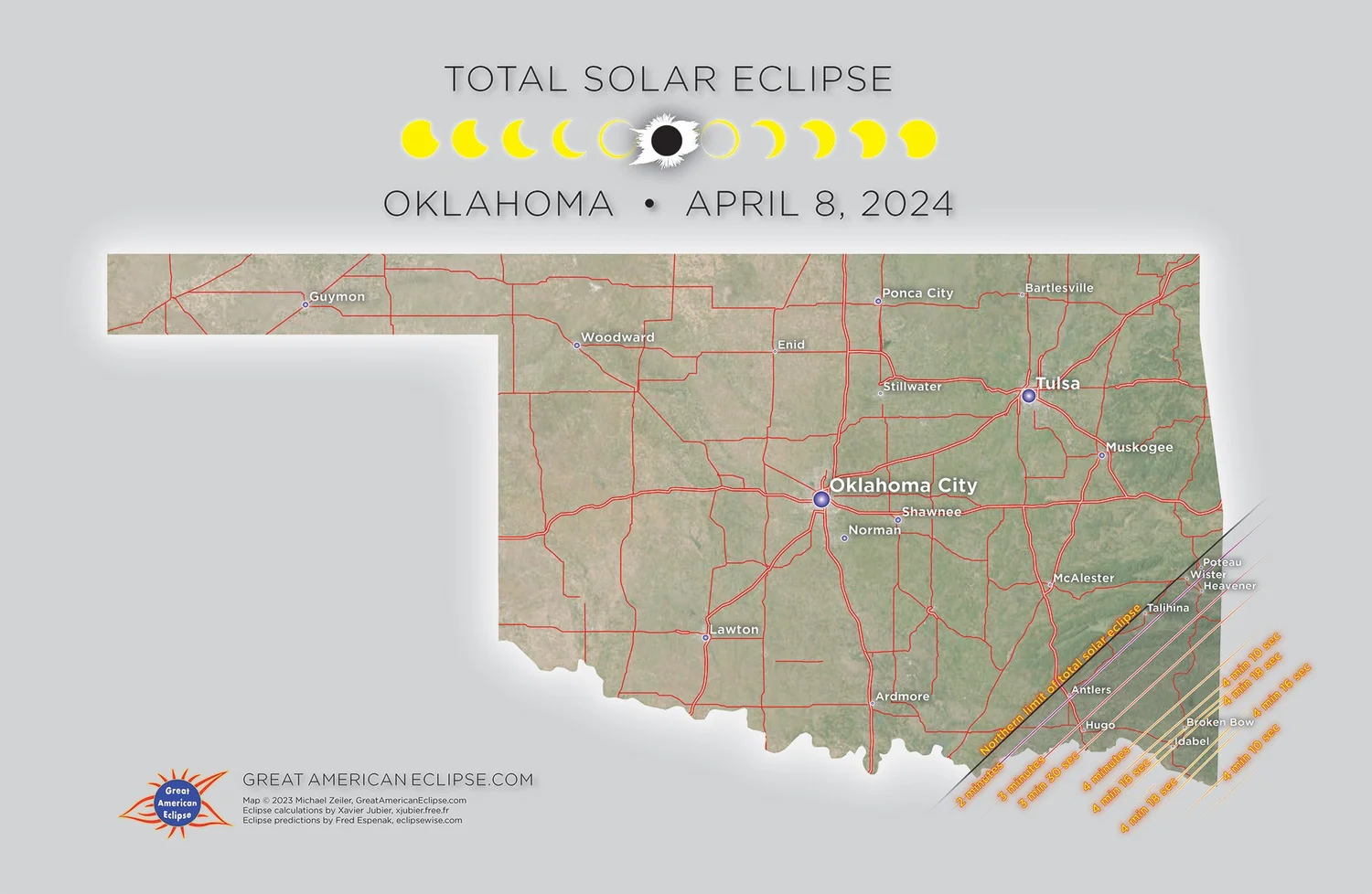 Total Solar Eclipse April 8, 2024 over the US — Great American Eclipse