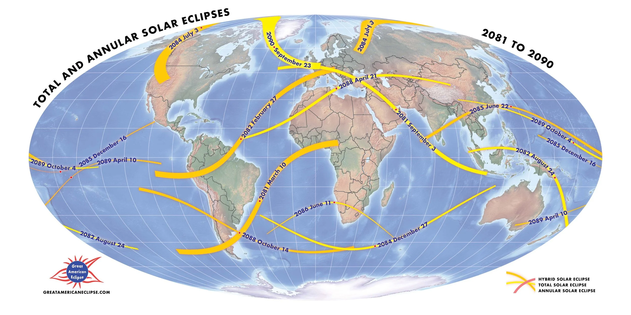 Solar eclipses from 2081 to 2090 — Great American Eclipse