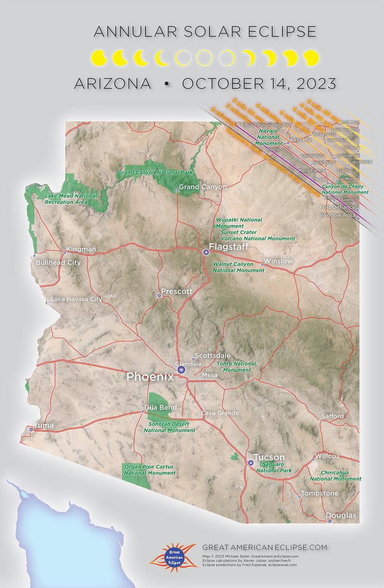 Annular solar eclipse 2023 Arizona — Great American Eclipse