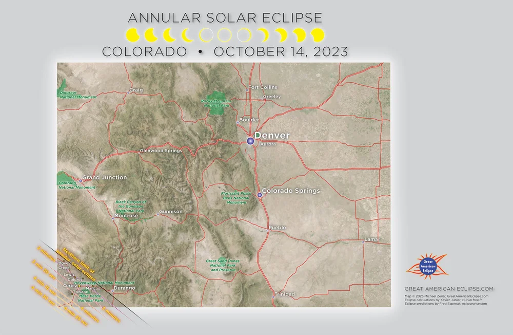 Annular solar eclipse 2023 Colorado — Great American Eclipse
