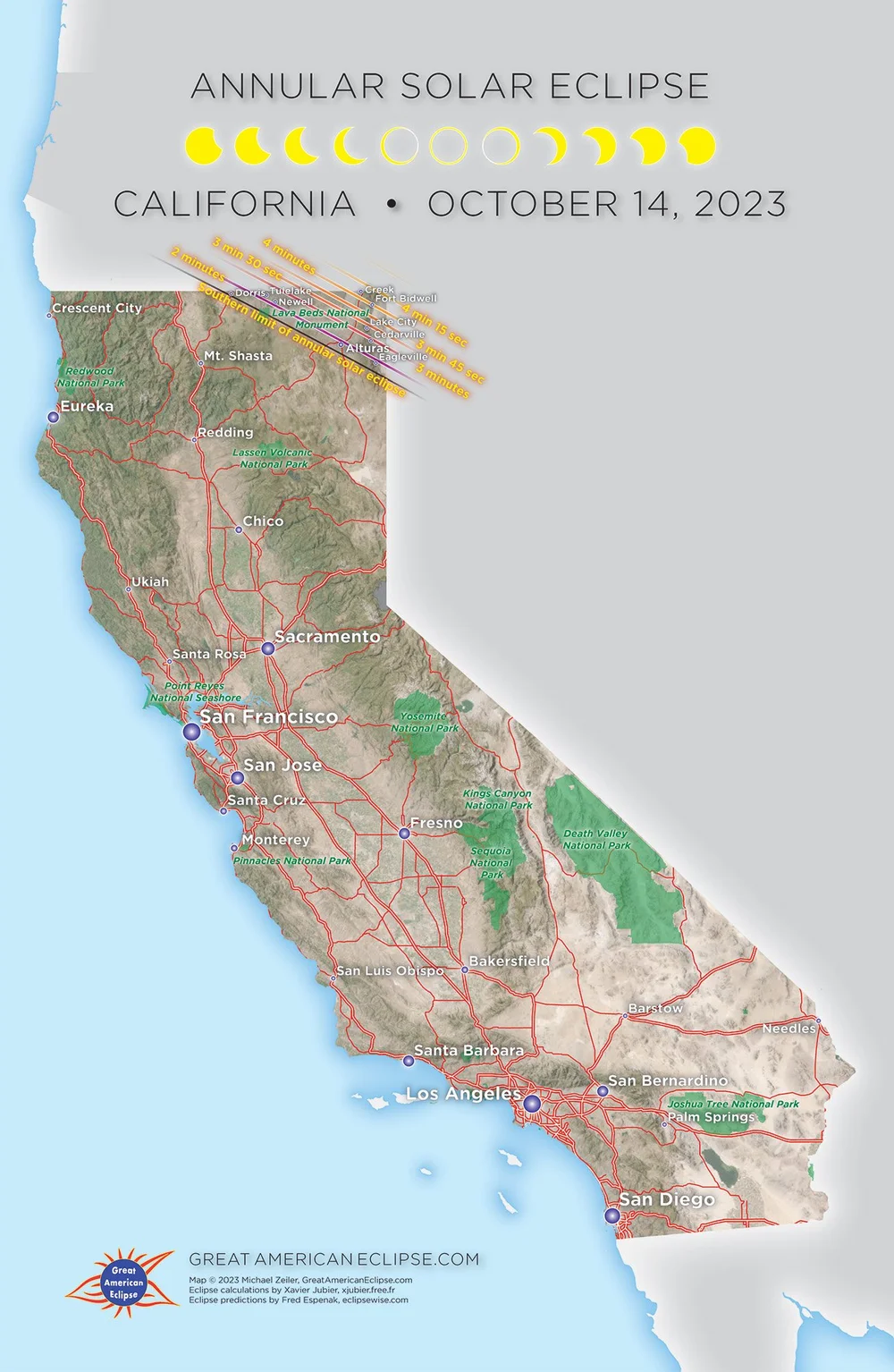Annular solar eclipse 2023 California — Great American Eclipse